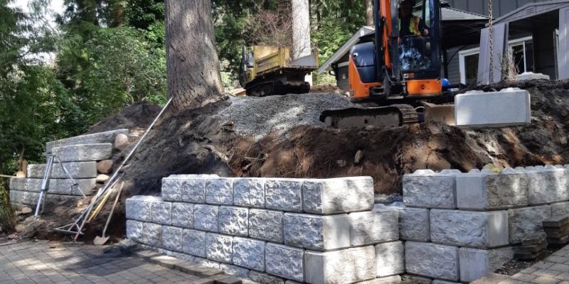 Residential Lock Block Installation | Edgewater Site Contracting ...