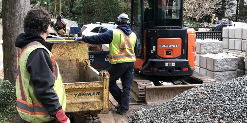 Residential Lock Block Installation | Edgewater Site Contracting ...